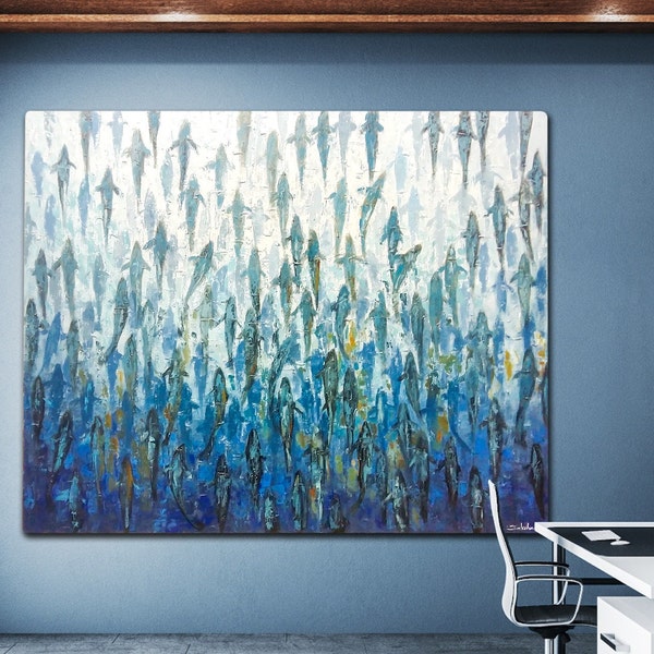 Modern Fish Painting - Etsy