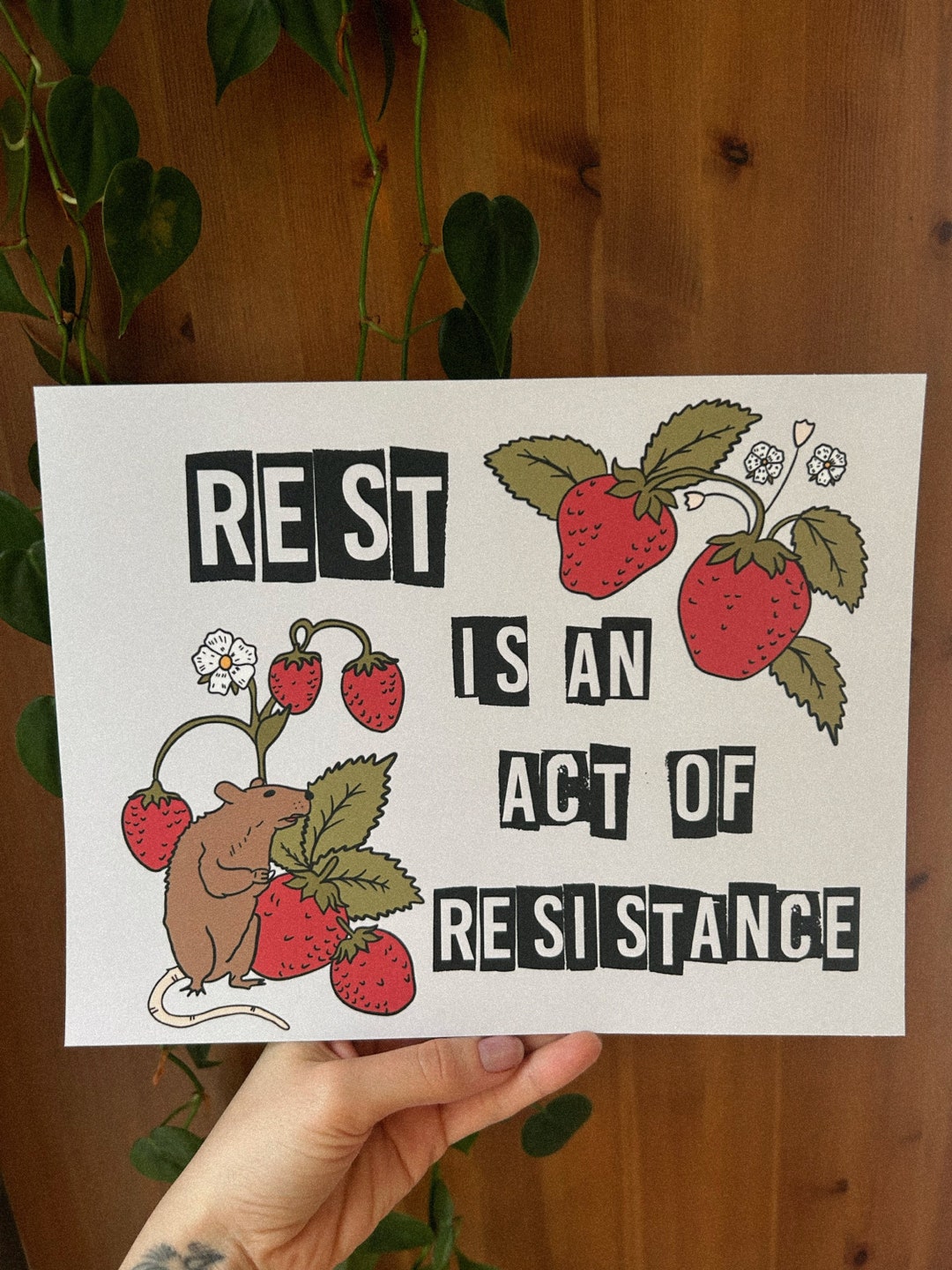 Rest is an Act of Resistance Poster - Etsy