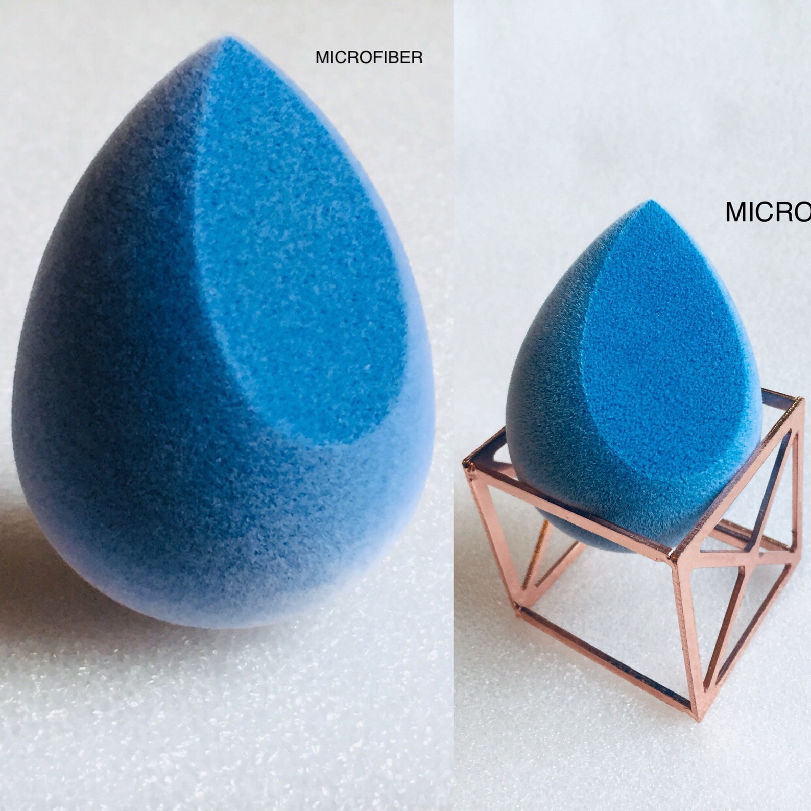 2in1 Makeup Sponge & Make Brush Blue Teardrop Cut Ultra Soft | Etsy