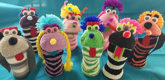 Sock Puppets & Sock Puppet Kits Doopalpoops Puppets With - Etsy