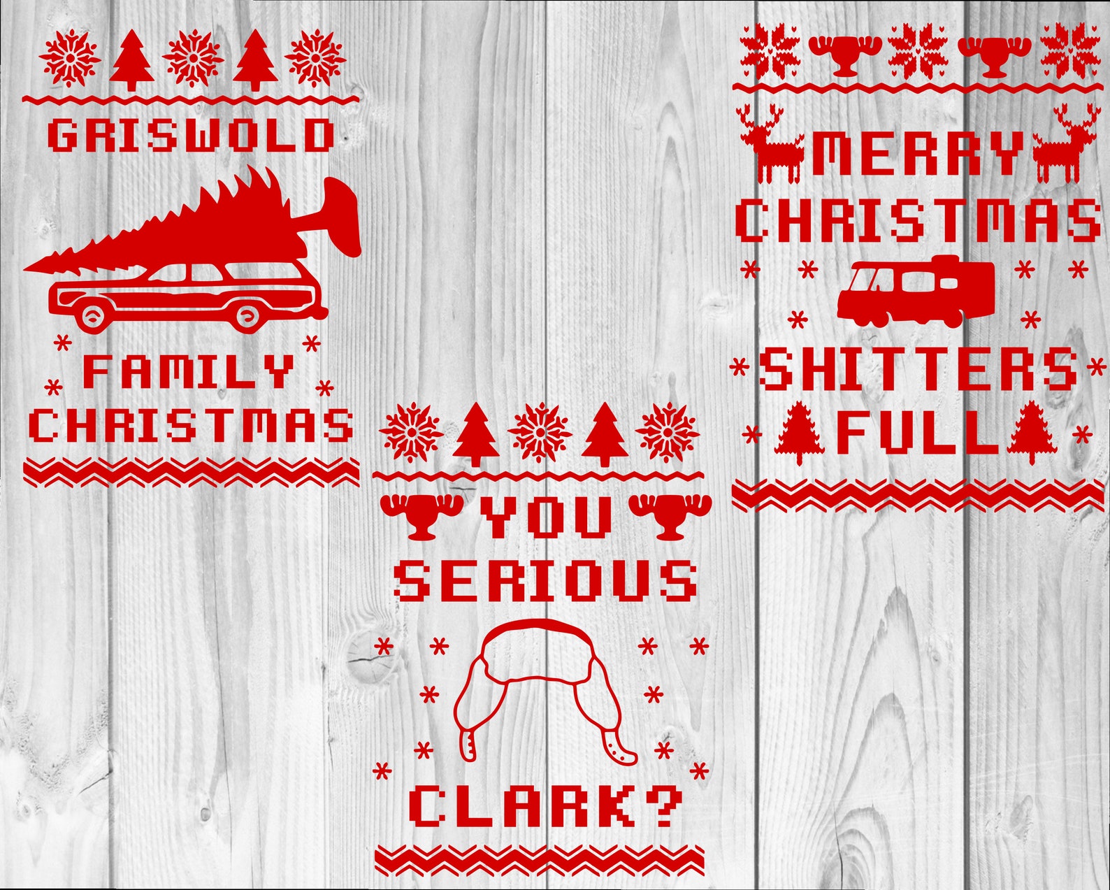 National Lampoons Christmas Vacation SVG Bundle 22 DESIGNS, Ugly ...