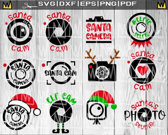 Santa Cam SVG Christmas SVG Bundle Elf Cam SVG Elf Svg - Etsy