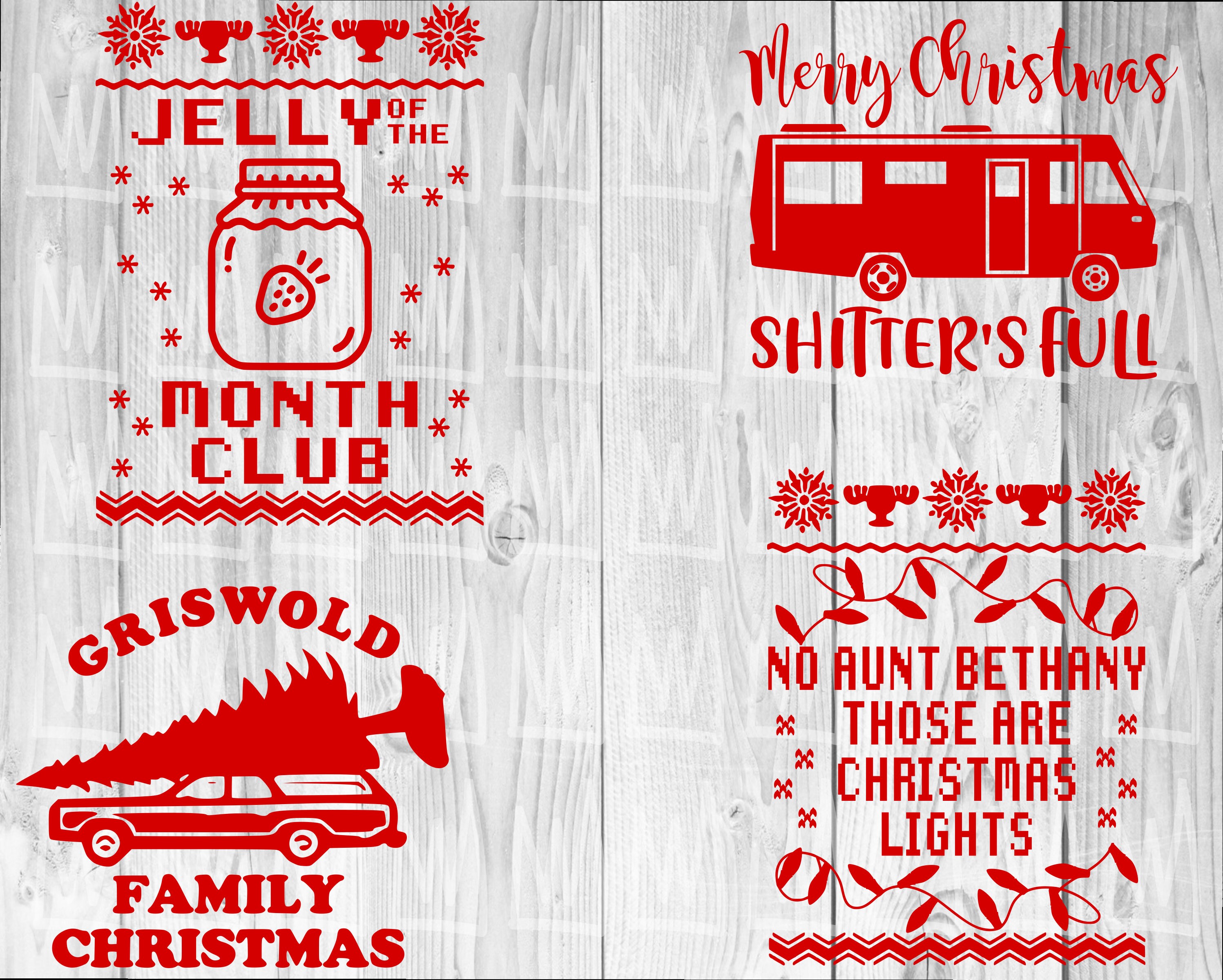 National Lampoons Christmas Vacation SVG Bundle 30 DESIGNS, Shitters ...