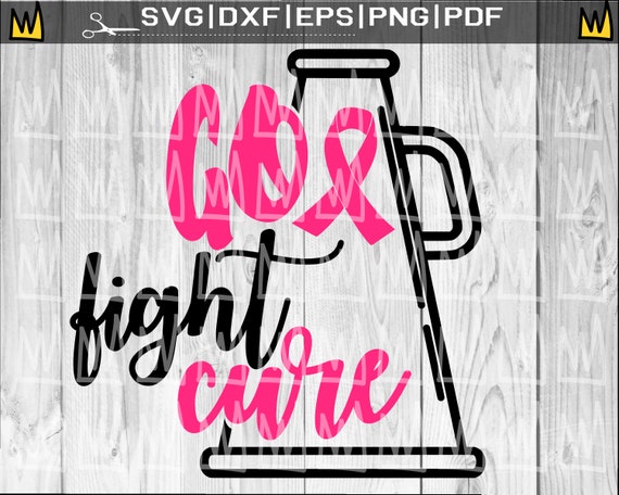 Go Fight Cure SVG Football Svg Breast Cancer SVG Breast - Etsy