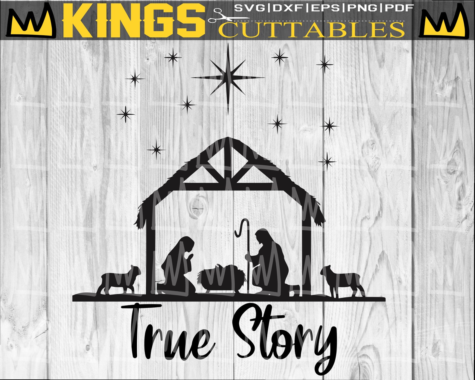 Nativity SVG True Story SVG Christmas Svg Nativity Scene | Etsy