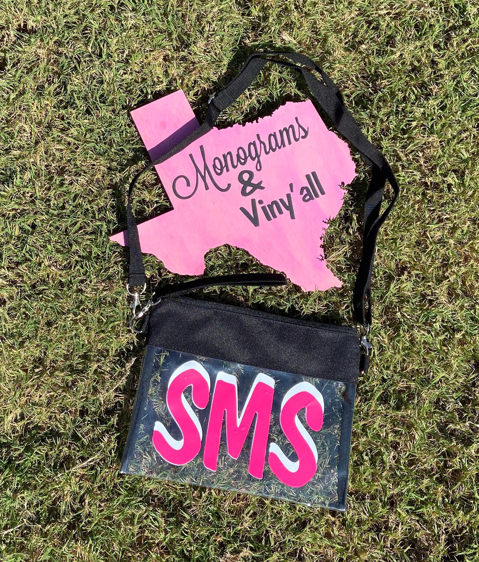 Monogram Clear Stadium Bag – Personalized Crossbody With Zipper - Etsy
