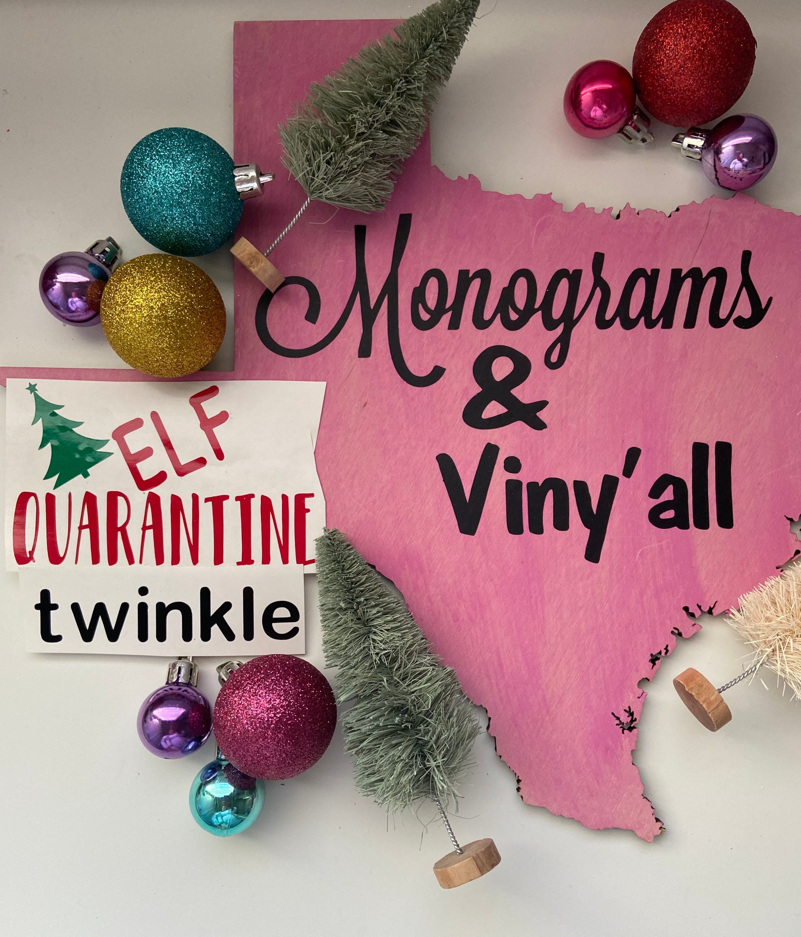 Personalized Elf Quarantine Vinyl Decal - DIY Christmas Elf Prop - Etsy