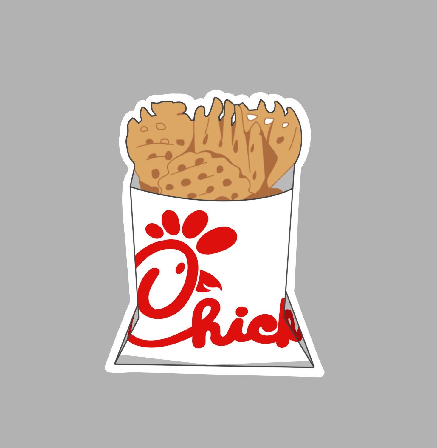 Chick-fil-A Fries Sticker | Etsy