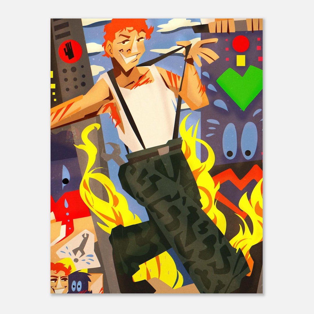 Oingo Boingo Elevator Man Art Print - 80s Music Retro Poster - Danny ...