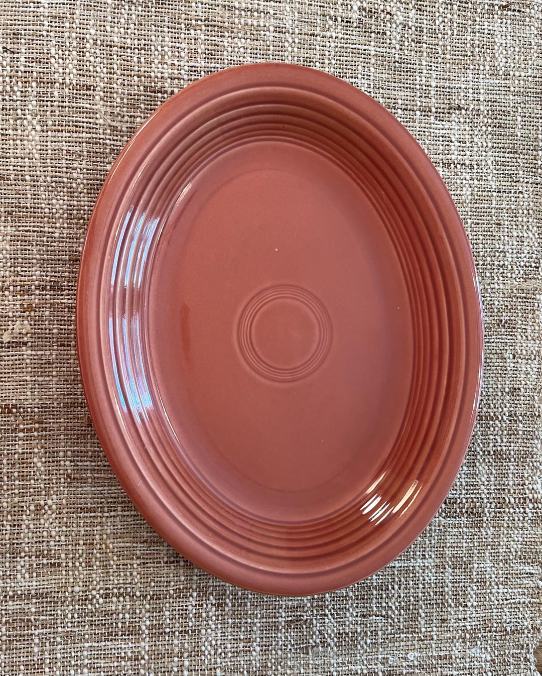 Fiestaware VINTAGE Oval Platter - Rose - Etsy