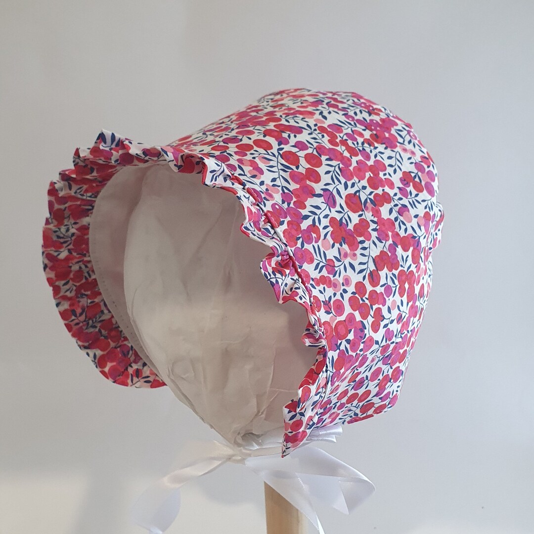 Liberty of London Baby Bonnet, With Ruffle Trim, - Etsy