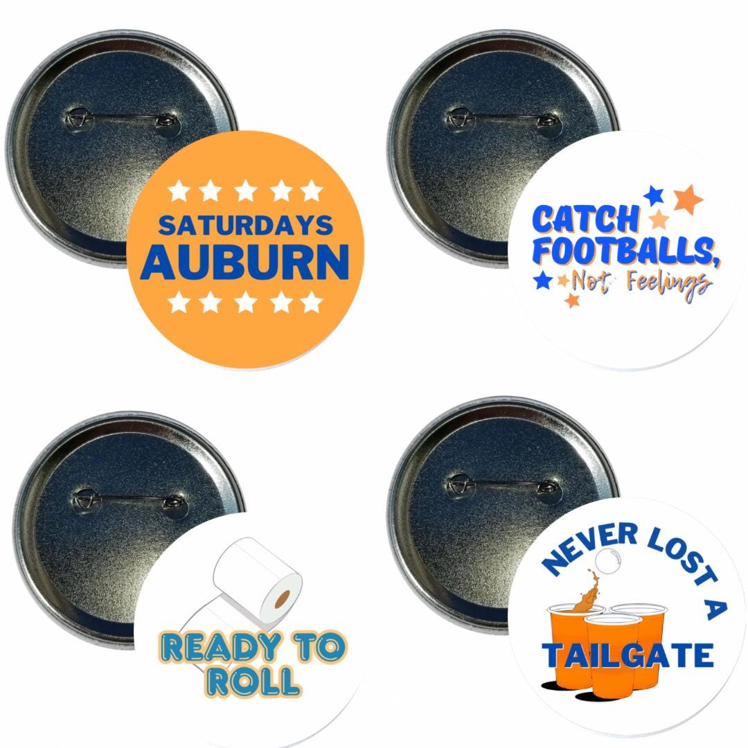 Auburn Gameday Buttons - Etsy