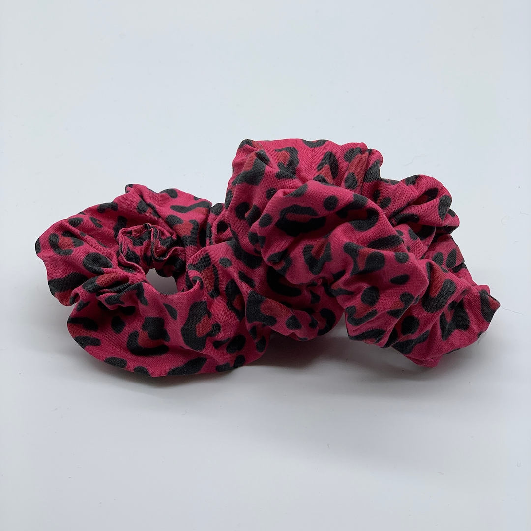 Pink Leopard Scrunchie - Animal Print Scrunchie - 90s Fashion Scrunchie - Etsy