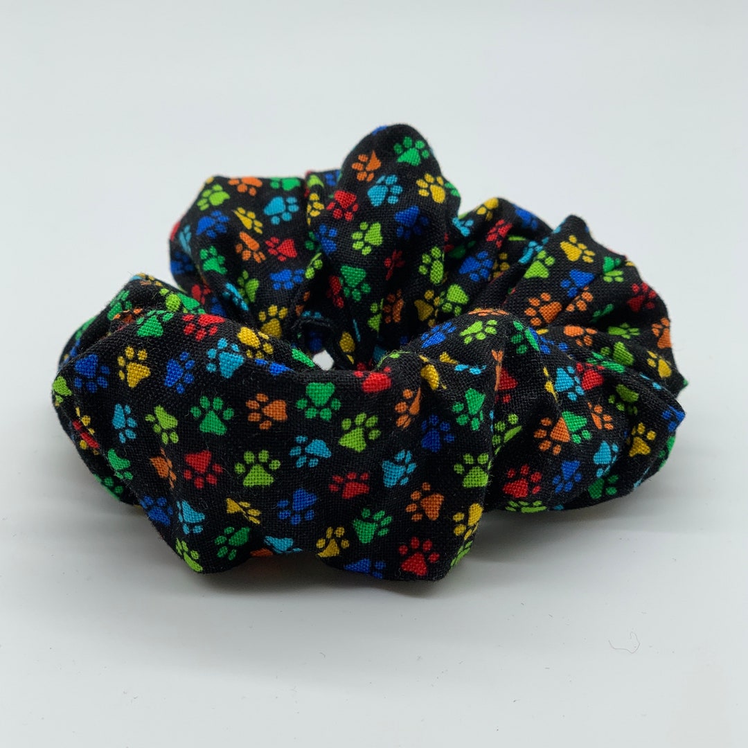 Paw Print Scrunchie - Dog Scrunchies - 90s Fashion Scrunchie - Etsy
