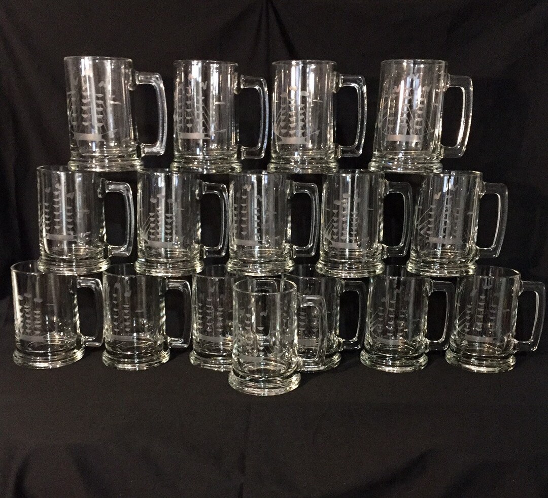 16 JAVIT Crystal Tankard Clipper Collection Beer Mug Glass 5.25 - Etsy