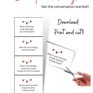 Christmas Party Game, Christmas Questions, Conversation Starter ...