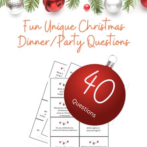 Christmas Party Game, Christmas Questions, Conversation Starter ...
