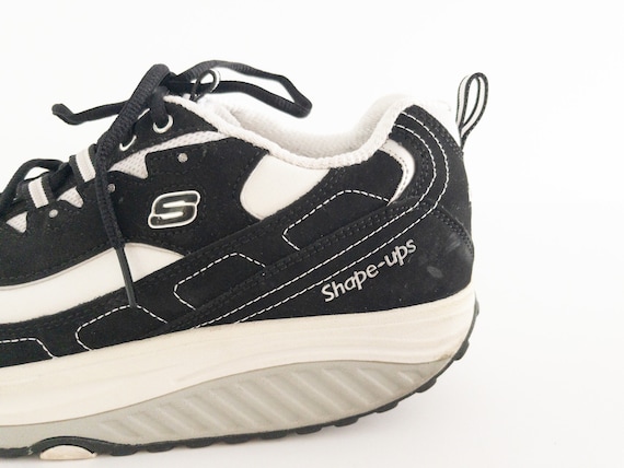 vintage 1990s y2k SKECHERS white leather PLATFORM RUN… - Gem