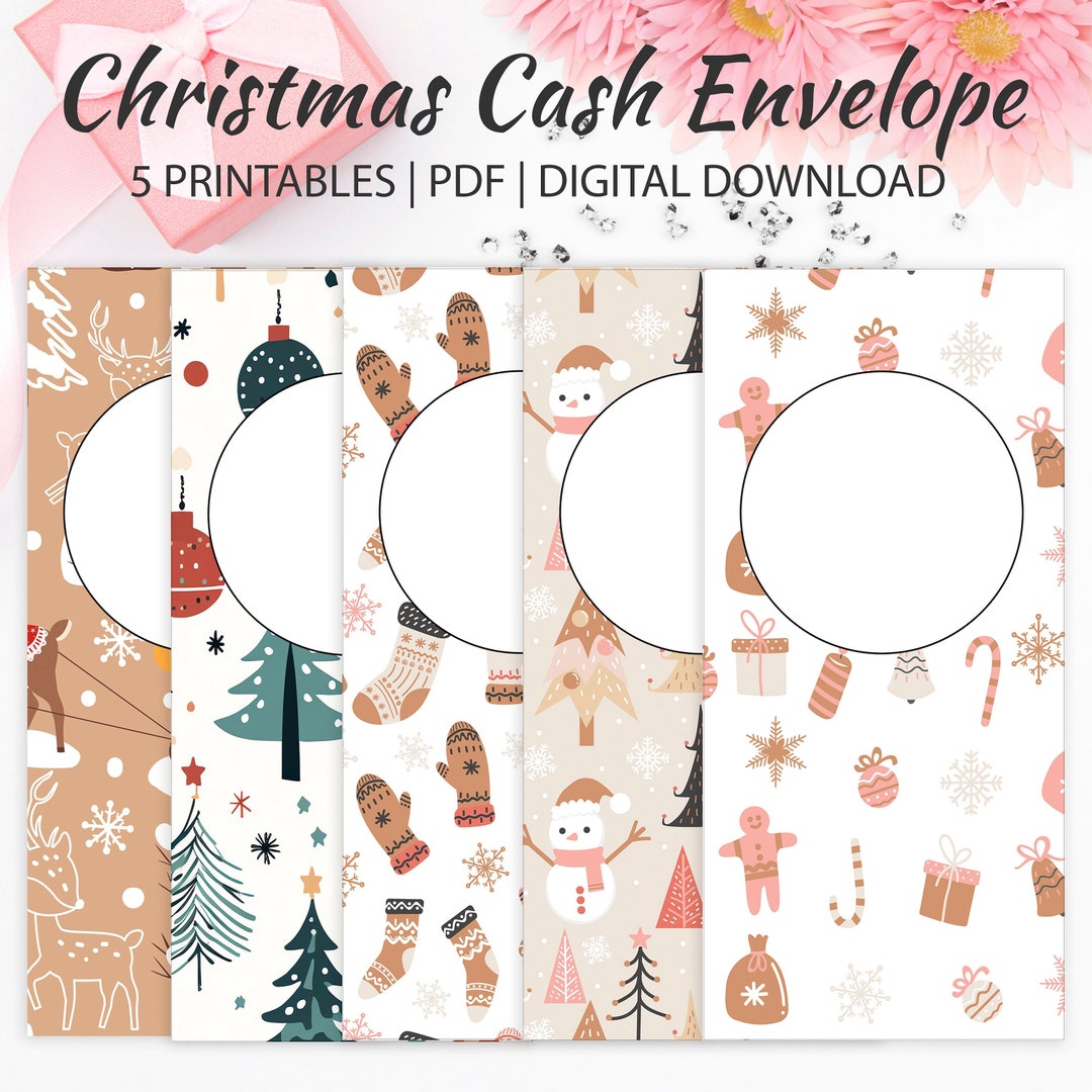 Christmas Cash Envelopes Printable christmas Gift for Kids - Etsy