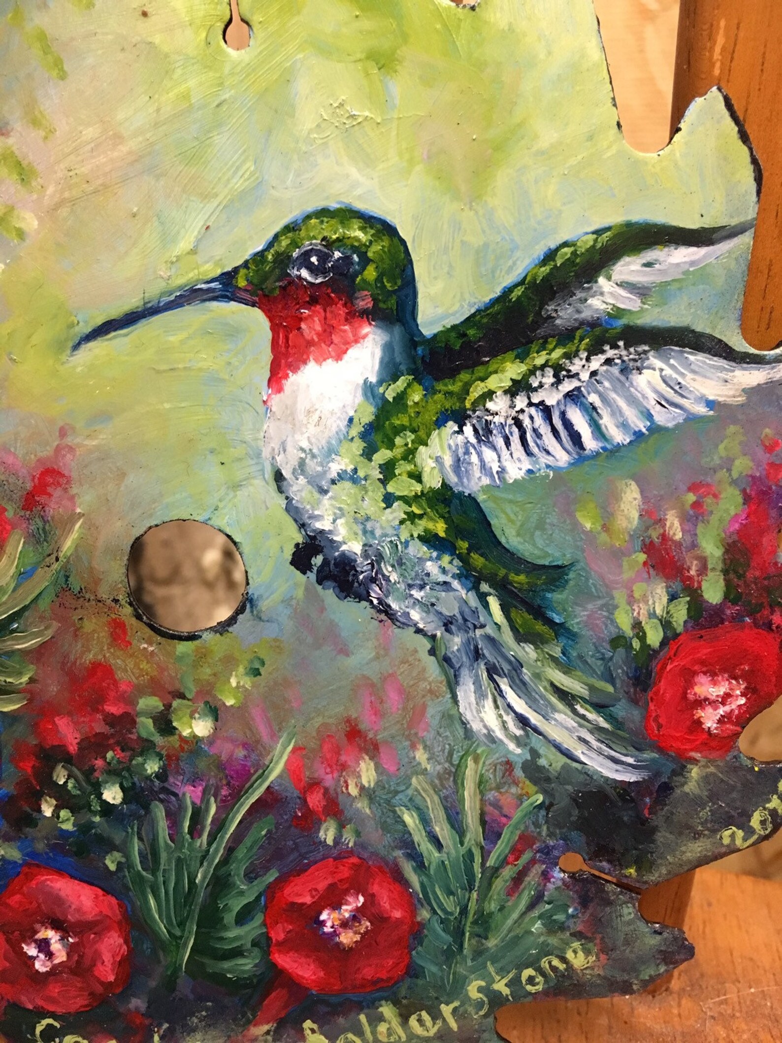 Humming Bird on Saw Blade - Etsy