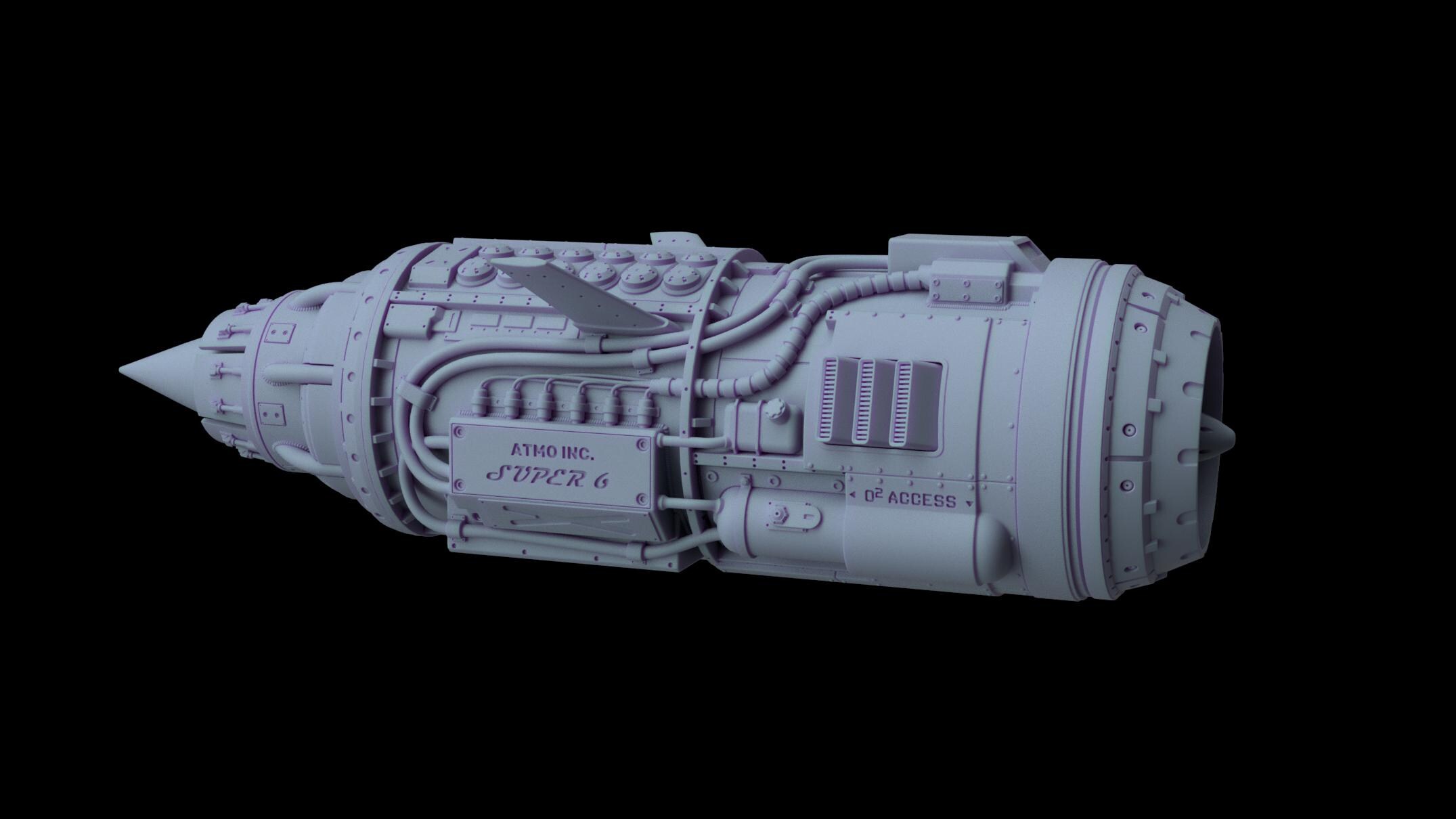 Dieselpunk Jet Engine super 6 - Etsy