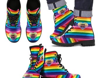 Gay pride boots | Etsy
