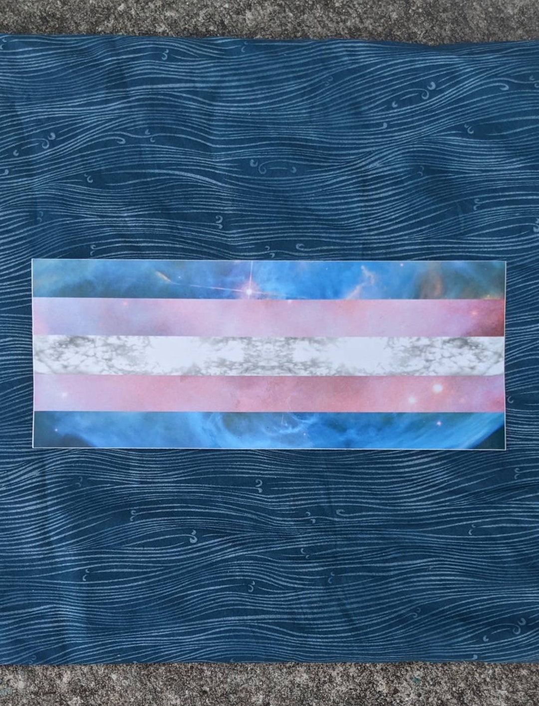 Galaxy Trans Pride Bumper Sticker - Composite of High Res Space Pics ...