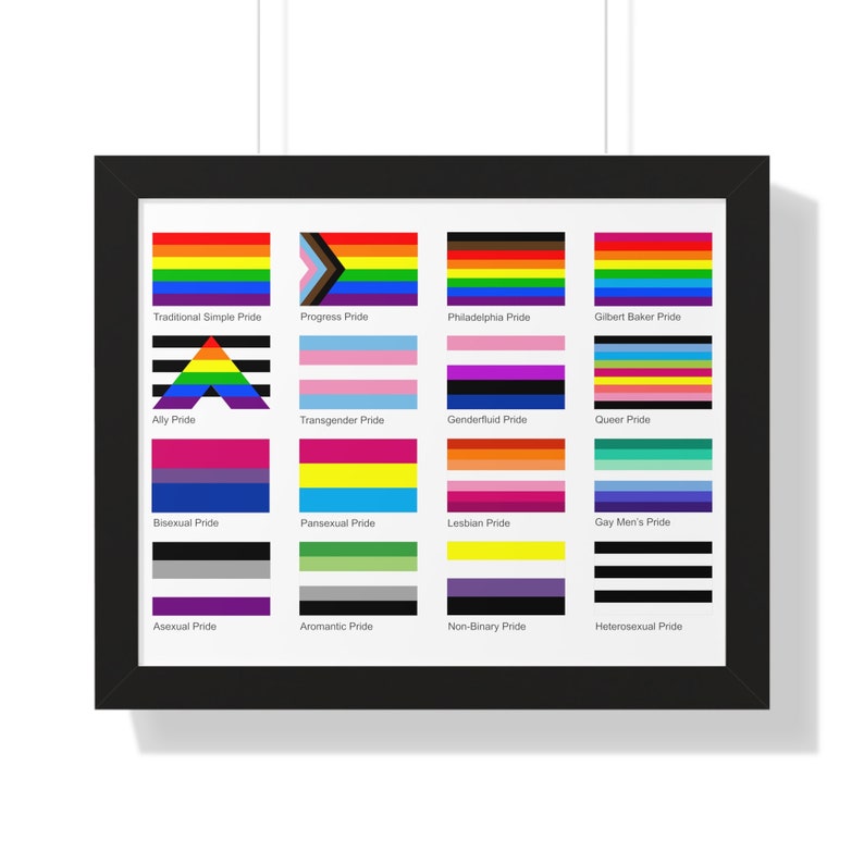Gorgeous Updated Pride Flag Chart Instant Download Bundle Inclusive ...