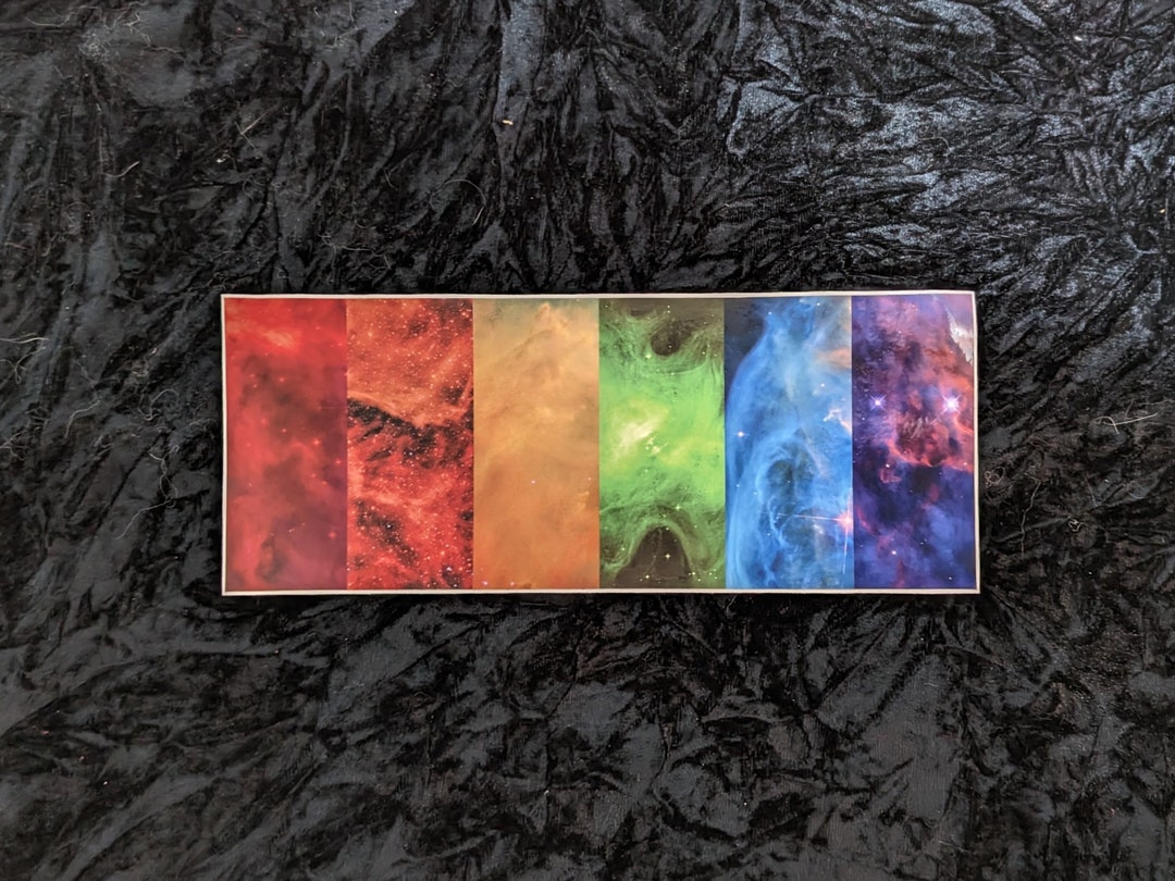 Galaxy Pride Bumper Sticker - Composite of High Res Space Pics Arranged ...