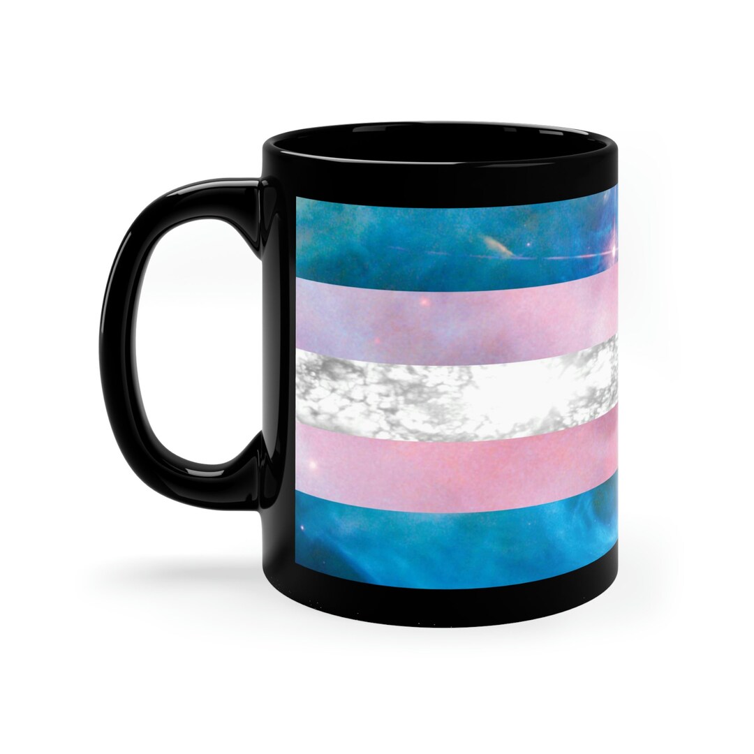 Trans Pride Flag Galaxy Mug Space Photo Mosaic Transexual - Etsy