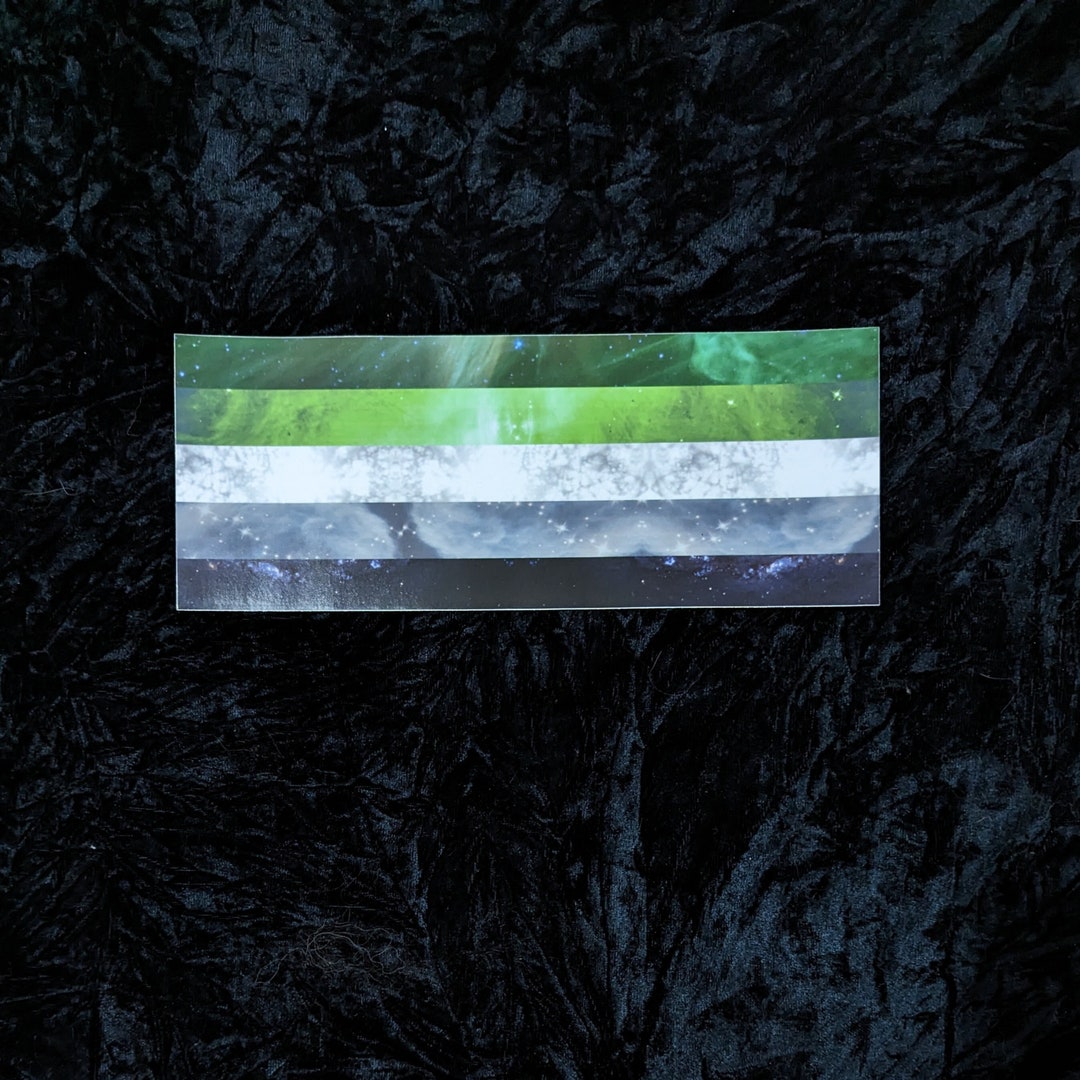 Aro Pride Galaxy Bumper Sticker - High Res Space Photo Mosaic - Starry ...