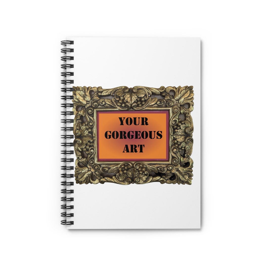 Custom Cover Design Photo or Art Printed on Spiral Notebook Ruled Line ...