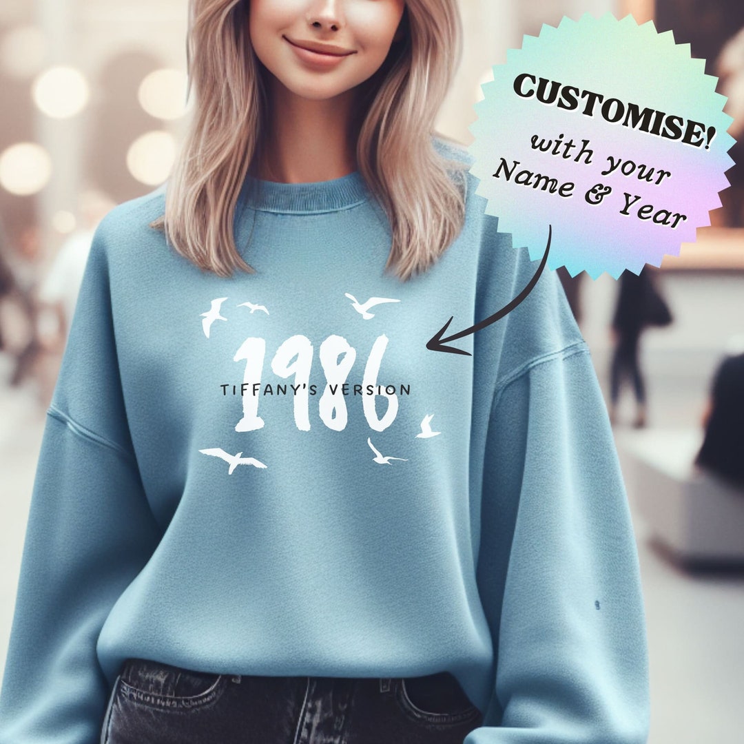 Custom Sweatshirt Swiftie Inspired, 1989 Unisex Light Blue Sweater ...