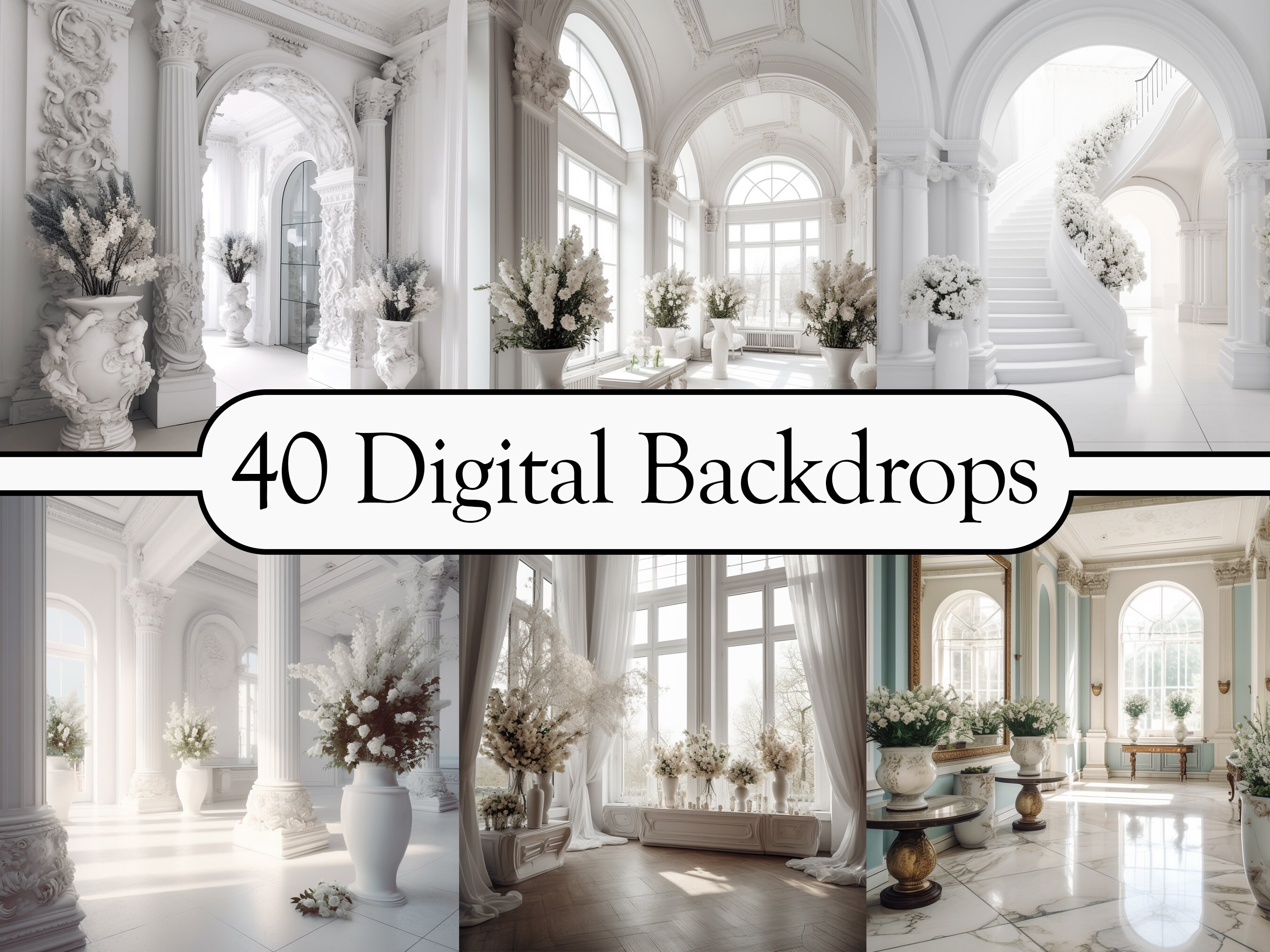 40 Wedding Backdrops Digital Art Prints Quincenera - Etsy