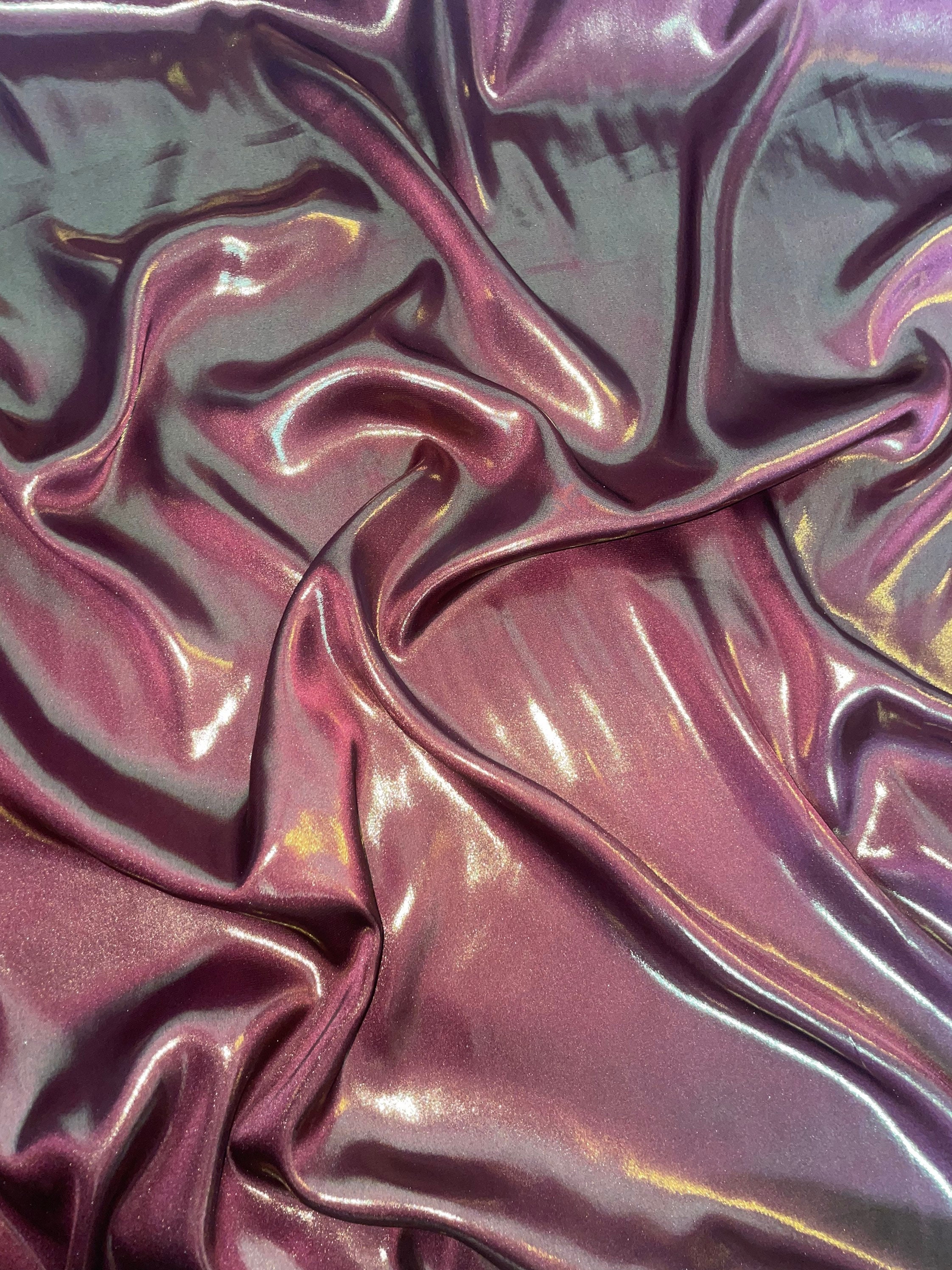 Maroon/gold Shimmer on Satin Fabric..58 Wide 147cm - Etsy