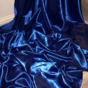 Royal Blue Polyester Satin Fabric..58" Wide (147cm) - Etsy