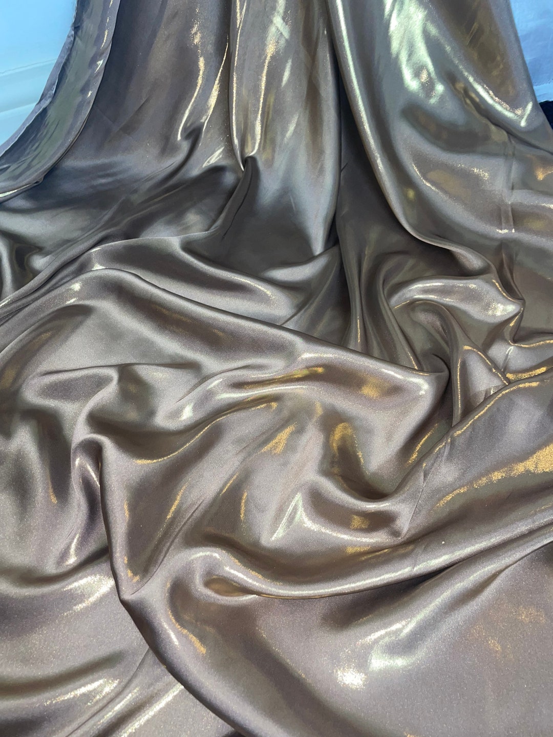 Champagne/gold Shimmer on Satin Fabric..58 Wide 147cm - Etsy