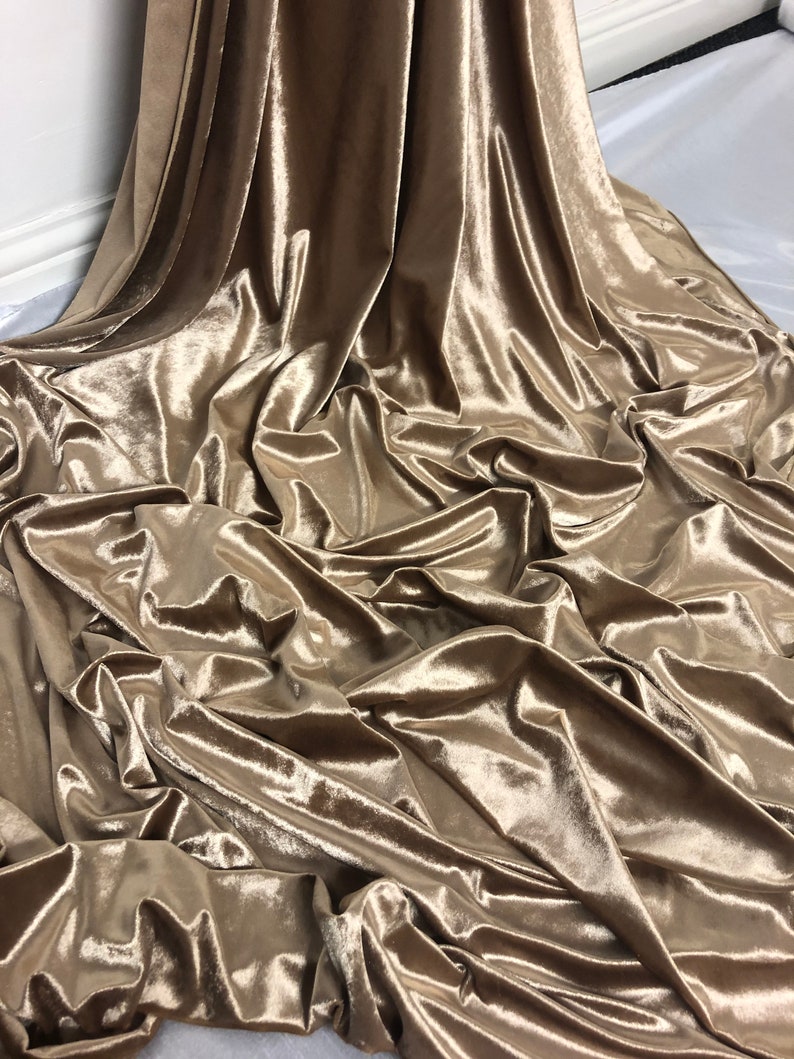 1 Mtr Luxury Beige Gold Velour Velvet Fabric..58 Wide - Etsy