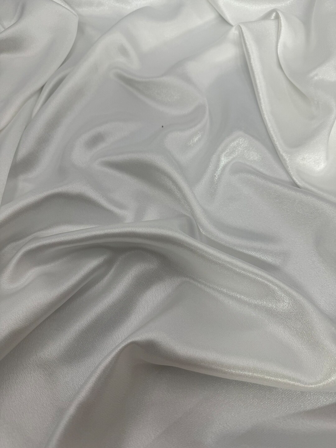 1 Mtr Shiny Ivory Quality Crepe Back Satin Fabric,bridal,deco,dress..58 ...