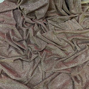 Two Tone Silver/maroon Sparkly Glitter Moonlight Stretch Dress Fabric ...
