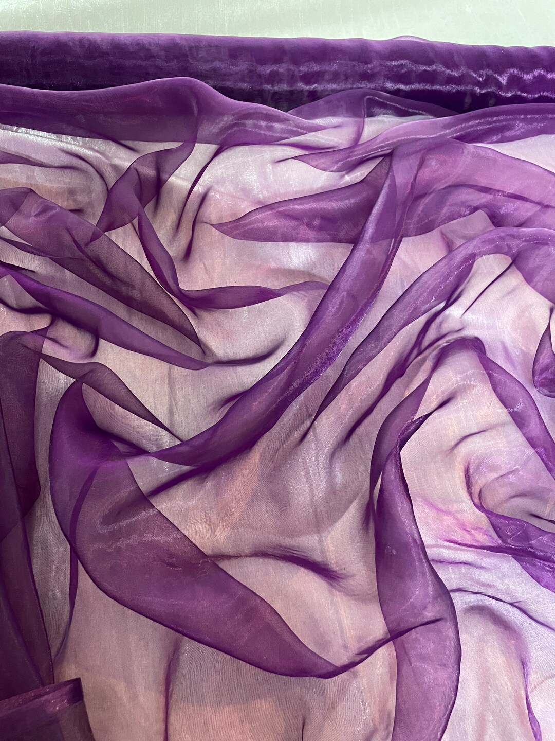 1 Mtr Dark Purple Organza Fabric..58” Wide - Etsy Canada