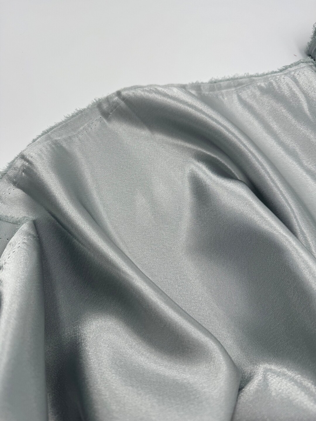 1 Mtr Shiny Silver Crepe Back Satin Fabric, Bridal,deco,dress, 58 Wide ...