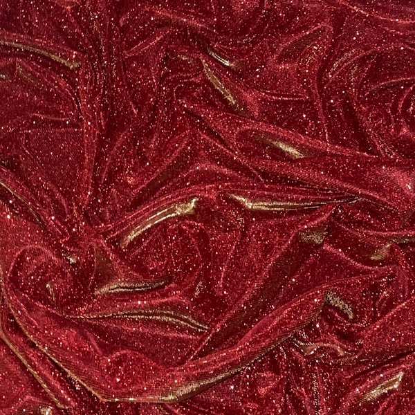 Red Gold Fabric - Etsy