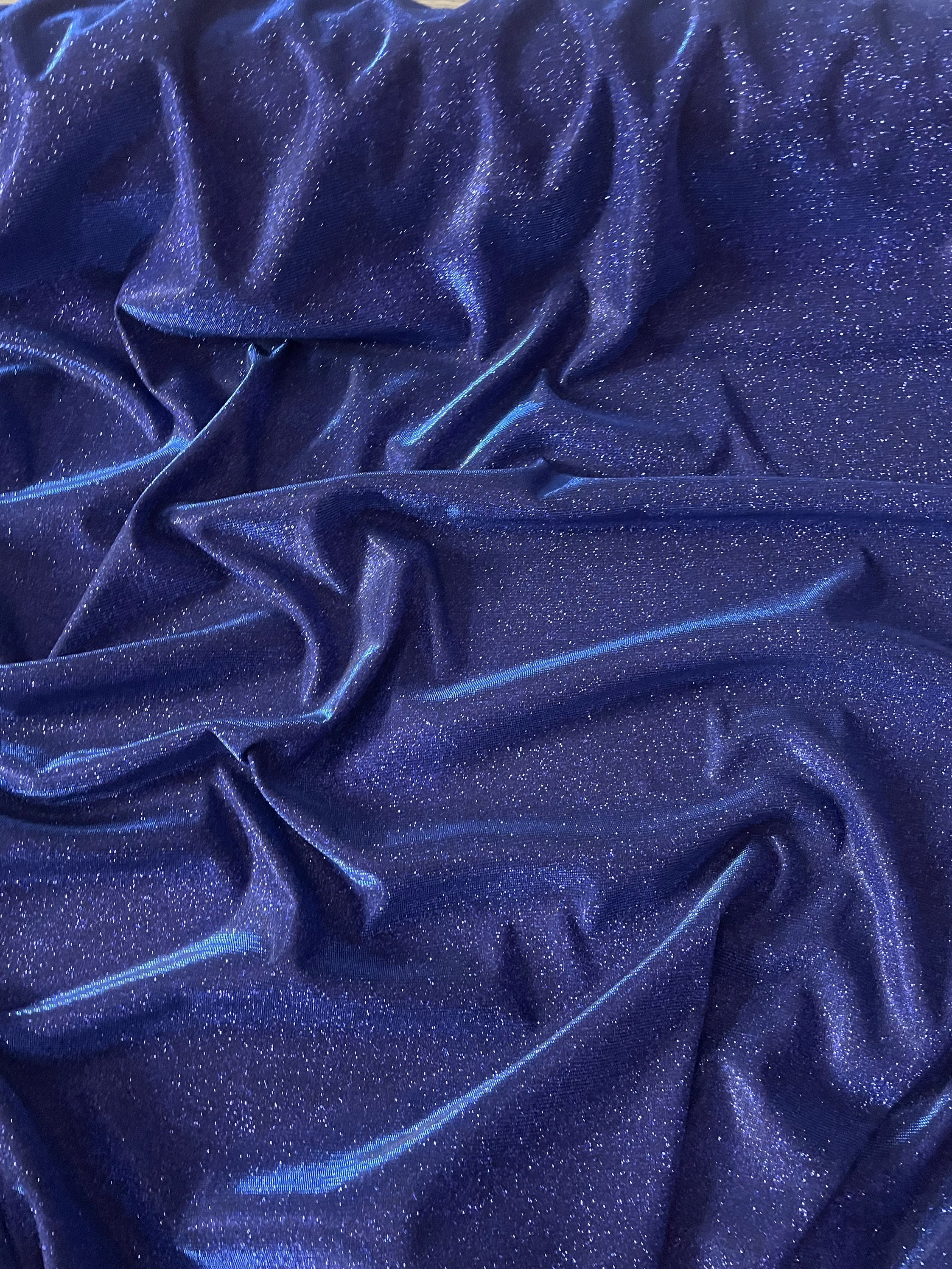 Roysl Blue Sparkly Glitter Moonlight Stretch Dress - Etsy