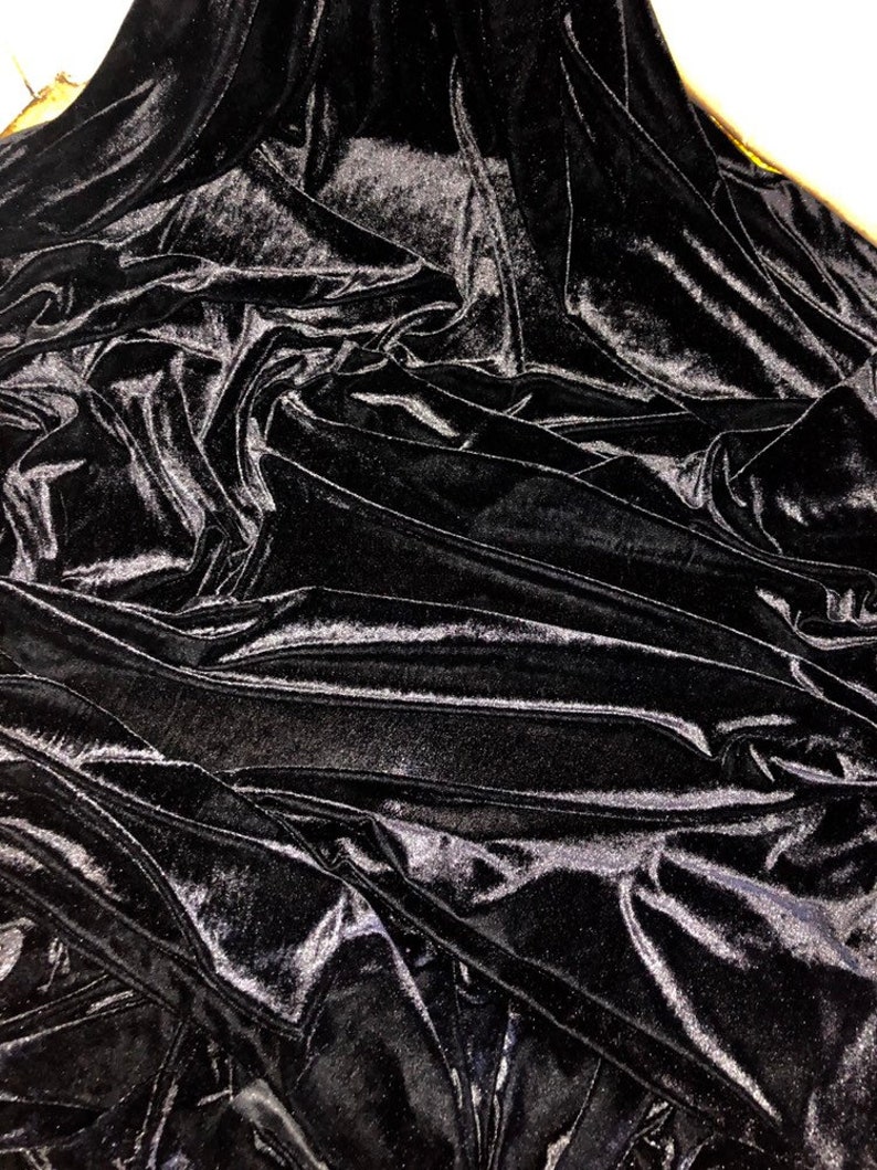 1 Mtr Luxury Black Heavy Velour Velvet Fabric..58 Wide - Etsy