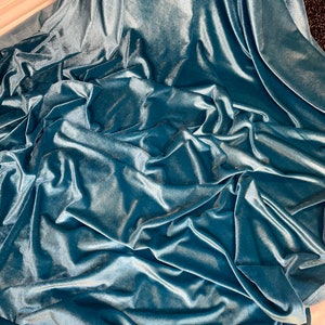 1 Mtr Luxury Turquoise Velour Velvet Fabric..58" Wide - Etsy
