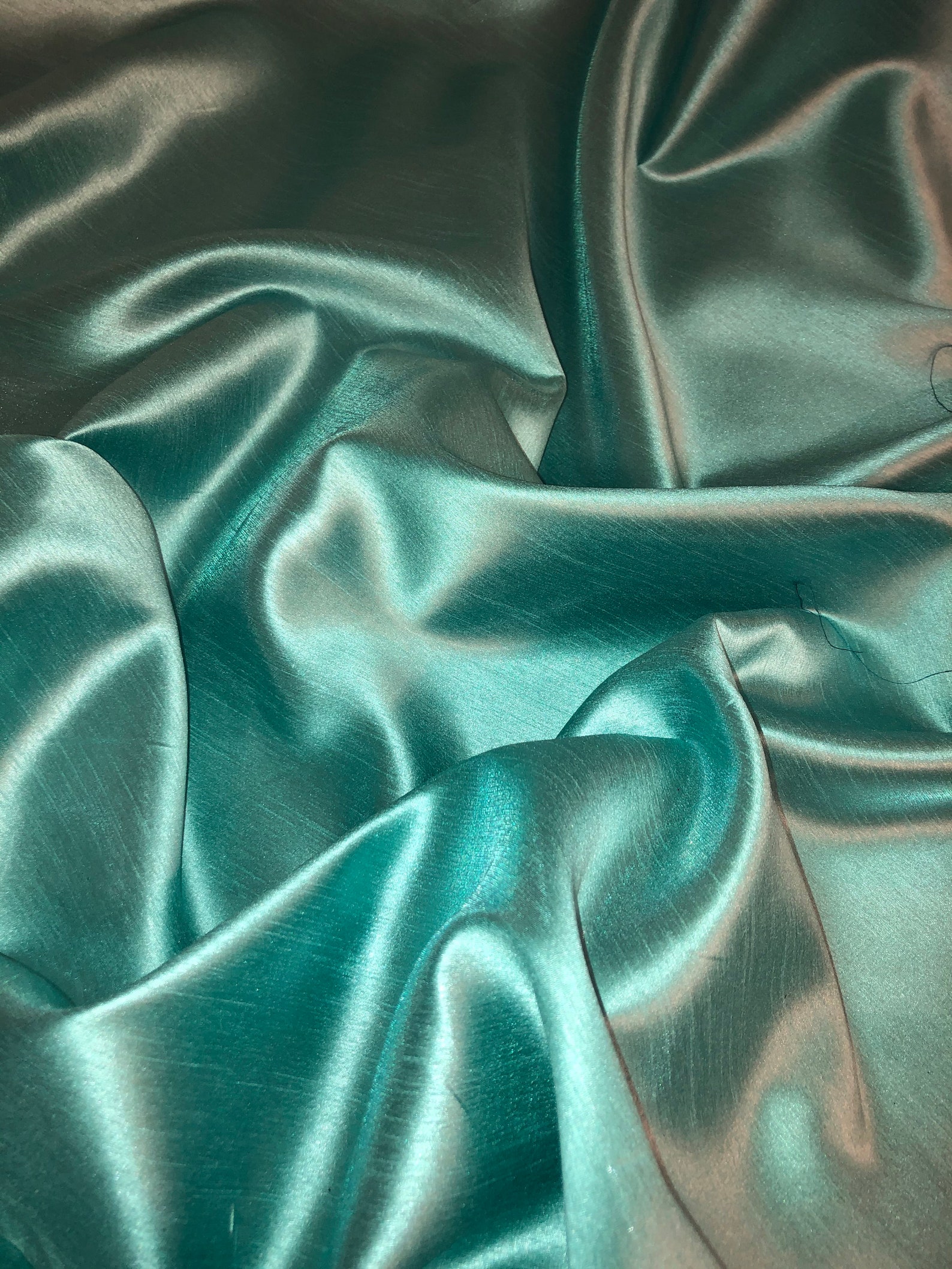 Tejido de seda cruda de poliéster verde menta. 58 de | Etsy