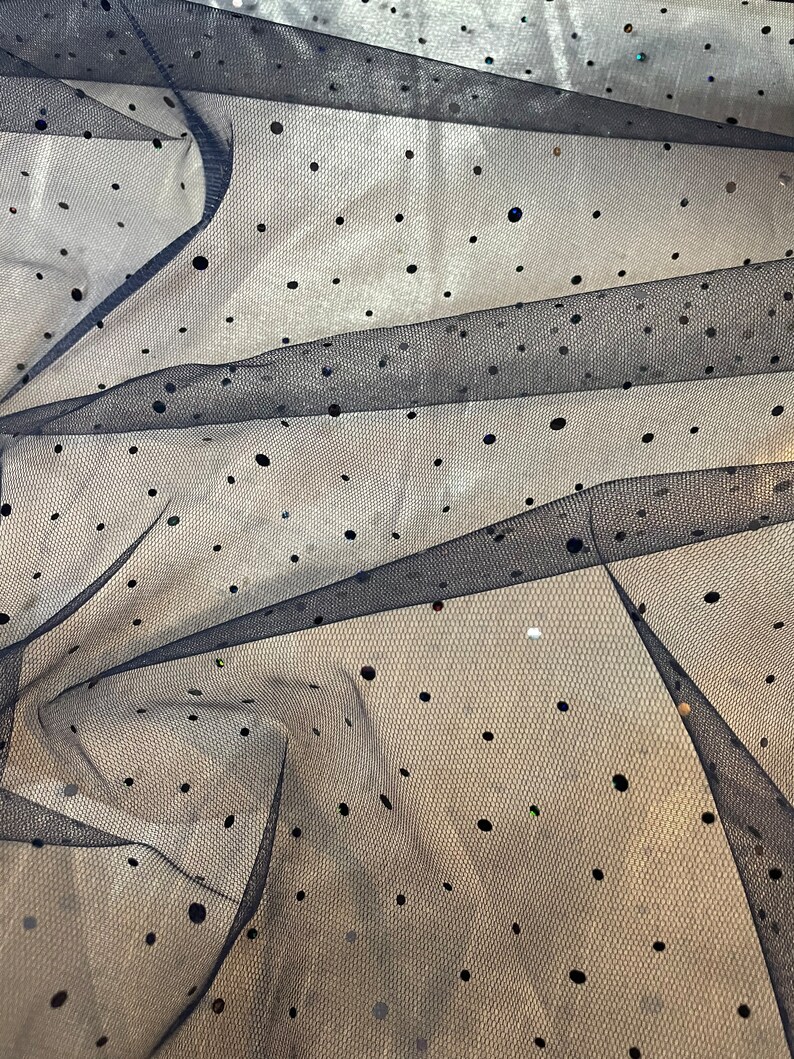 1 Mtr Navy Blue Hologram Sequin Tulle Net Fabric..58” Wide - Etsy