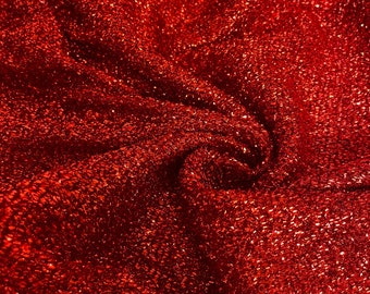 Red Glitter Fabric | Etsy