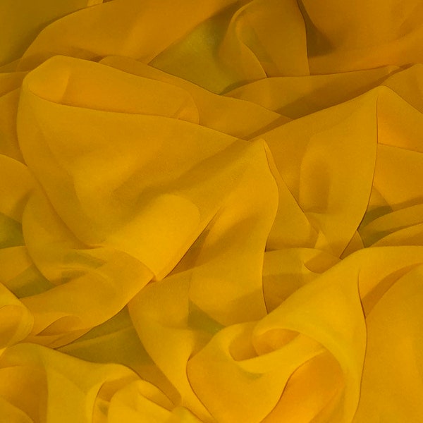 Yellow Chiffon Dress - Etsy